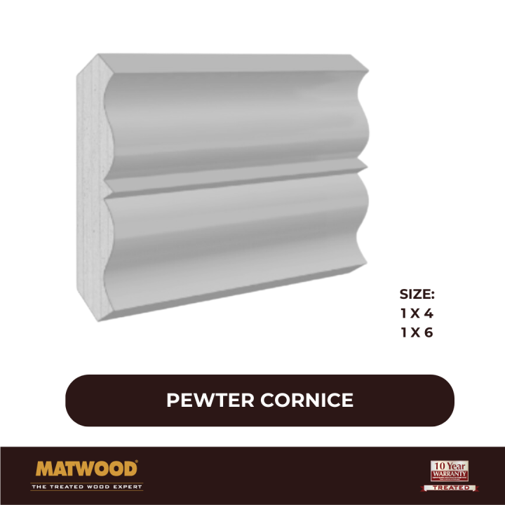 Matimco Matwood Moulding PEWTER CORNICE 8 feet / 10 feet | Lazada PH