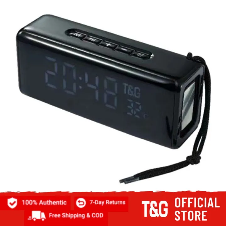 T&G TG-174 TWS Portable Wireless Bluetooth Speaker with Alarm Clock ...