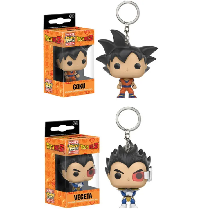 Funko POP dragonball Dragon Ball Wukong Vegeta Keychain pendant hand ...