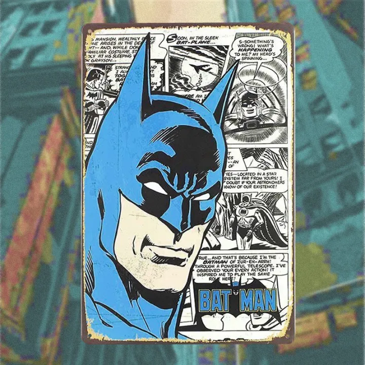 Batman Comic Page Vintage Metal Tin Plate 30 x 20 cm | Lazada PH