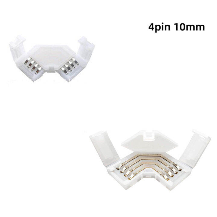 xuyongming 10MM LED Corner RGB Connector 4pin L Shape LED Light Strip ...