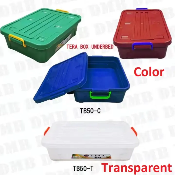 Tera Box Underbed Storage Box 50Liters With Wheel Color/Transparent ...