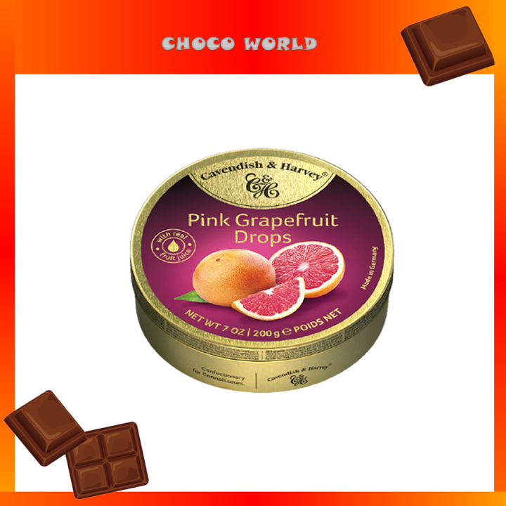 CAVENDISH & HARVEY Pink Grapefruit Drops 200g (Exp: FEBRUARY 2024) | Lazada