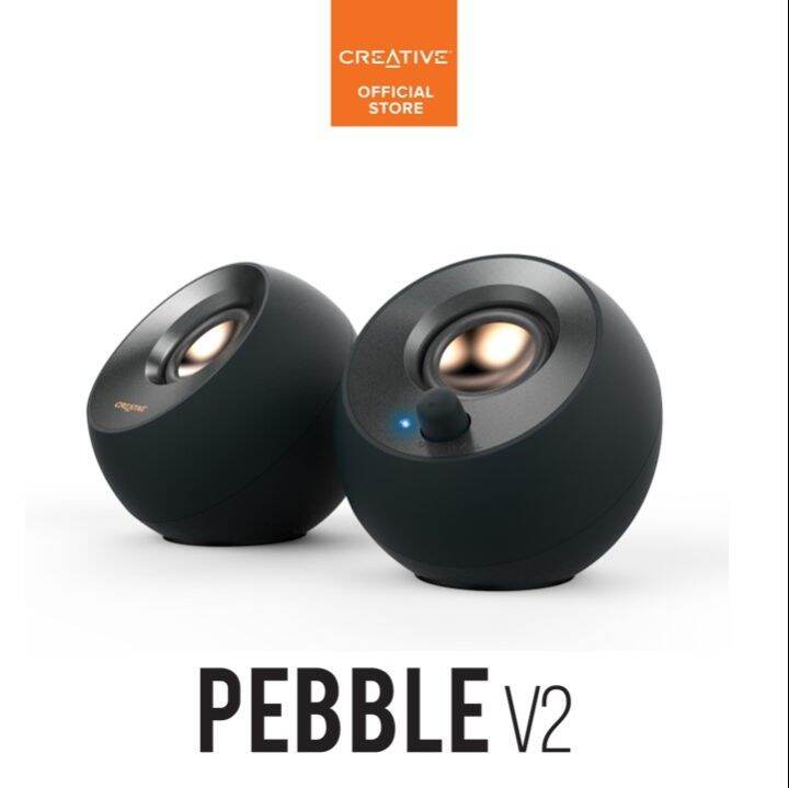 Creative Pebble V2 - Minimalistic 2.0 USB-C Powered Desktop Speakers, 3 ...