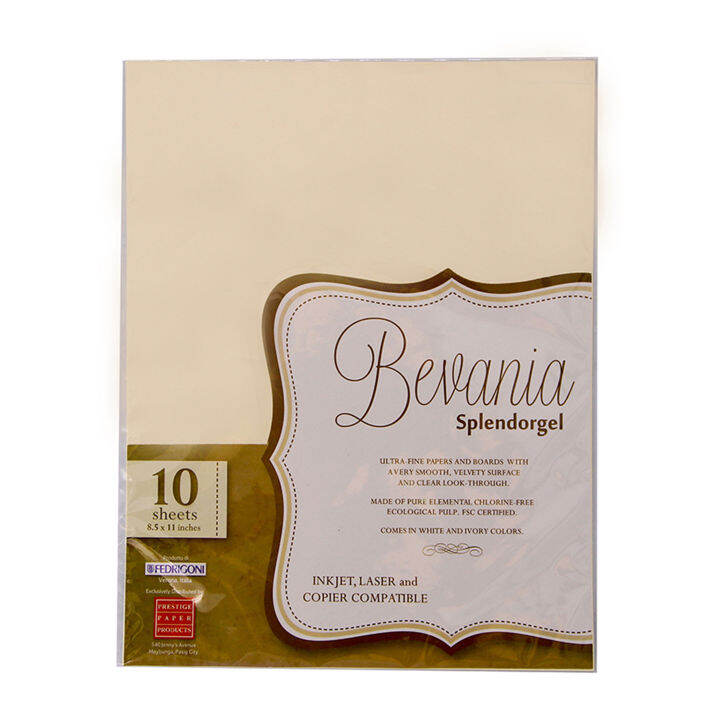 Bevania Splendorgel Specialty Paper Ivory 10sheets per pack | Lazada PH