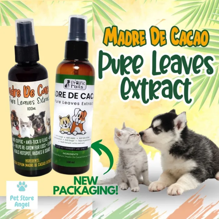 Pure Madre de Cacao Leaves Extract spray for pet Dogs cats 100 ML Anti ...