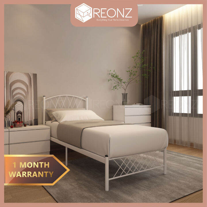 REONZ SINGLE SIZE BEDFRAME SERIES Super Base Single Size Metal Bed frame Single bed frame simple ...