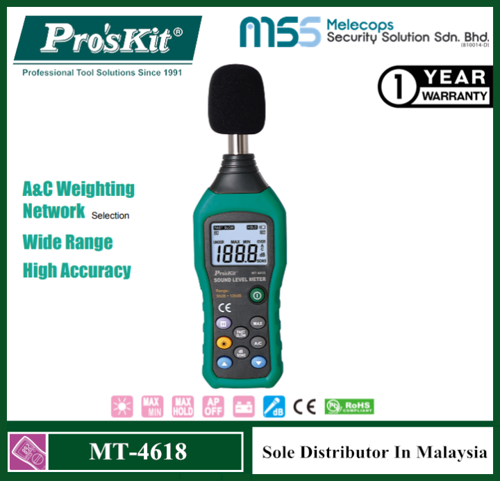 Pro'skit MT-4618 Sound Level Meter | Lazada