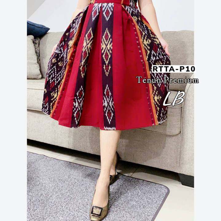 ROK TENUN PREMIUM | ROK TENUN MERAH / ROK TENUN KEMBANG / ROK TENUN ...