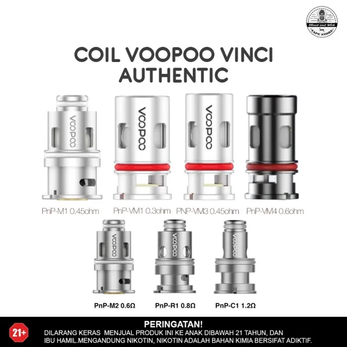 COIL VOOPOO VINCI DRAG POD OHM REPLACEMENT COIL UNTUK VINCI DAN DRAG ...