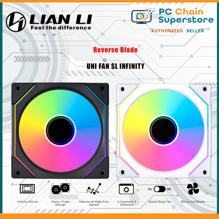 Lian Li SL Infinity 120 RGB Reverse Blade Single Pack 120mm Case ...