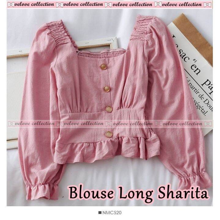 Godwin Collection - Blouse Long Sharinee Atasan Wanita Hits Sabrina Top ...