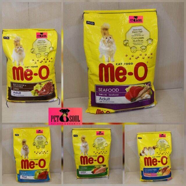 Me-O/ Meo Kitten Ocean Fish Adult Beef& Vegetable/ Chicken/ Salmon ...