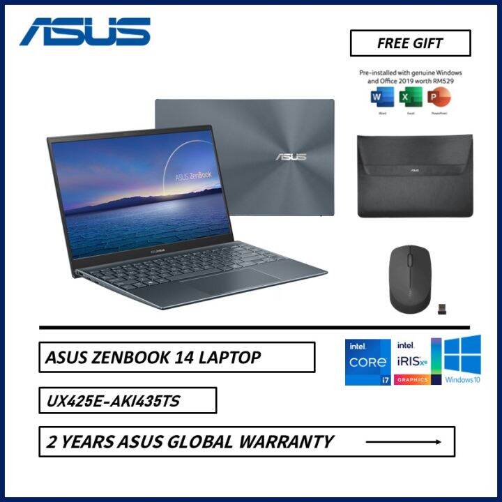 Asus ZenBook 14 UX425E-AKI435TS 14'' FHD Laptop Pine Grey ( I7-1165G7 ...
