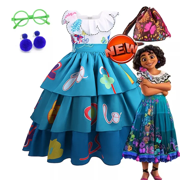 Disney New Mirabel Encanto Dresses for Girls Princess Dress Suit ...