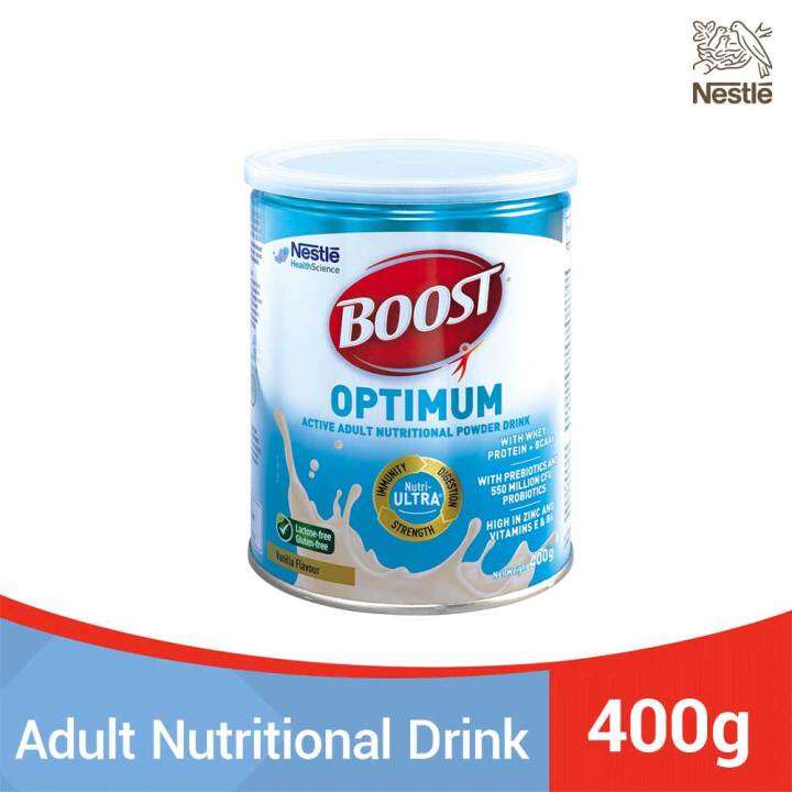 NESTLE BOOST Optimum Vanilla Adult Milk Powder 400g | Lazada PH