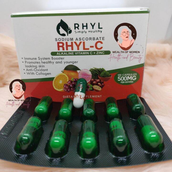 mainit na benta RHYL C 100 Capsules Sodium Ascorbate Alkaline Vitamin C ...