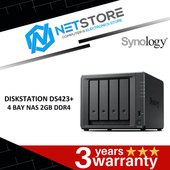 SYNOLOGY DISKSTATION DS423+ 4 BAY NAS 2GB DDR4 - SYN-DS-423+ | Lazada