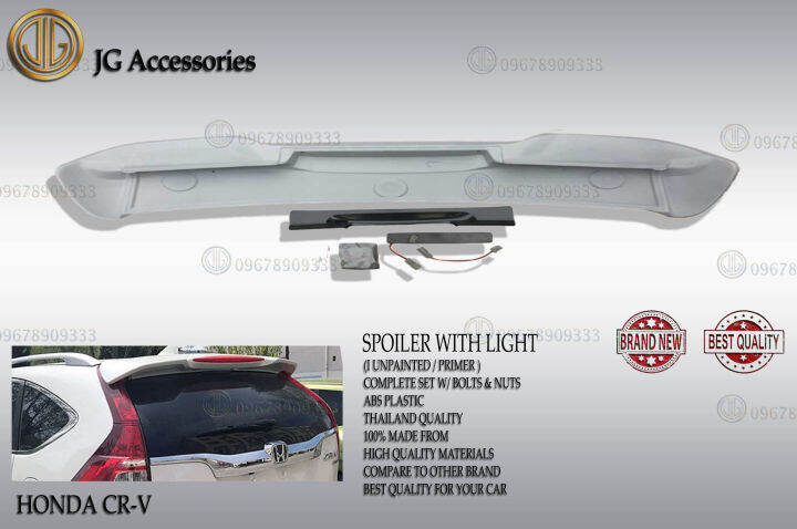 HONDA CR-V / HONDA CRV 2014 UP REAR SPOILER WING WITH 3RD BREAK LIGHT ...