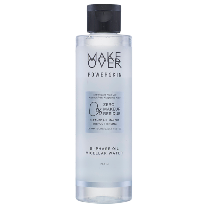 Make Over Powerskin Bi-Phase Oil Micellar Water 200ML | Micellar Water ...