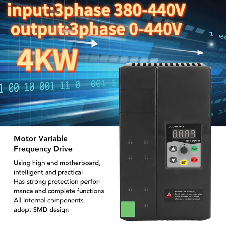 Motor Variable Frequency Drive Good Heat Dissipation Frequency Inverter Converter 3 Phase 380 ...