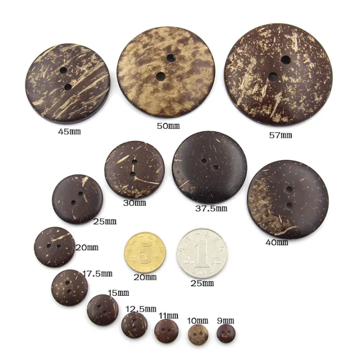 ~DIY buttons exclusive coconut shell buttons, two-eye coconut buttons ...
