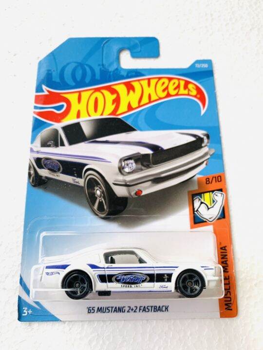 HOT WHEELS HOTWHEELS 65 MUSTANG 2+2 FASTBACK PUTIH MUSCLE MANIA CAR ...