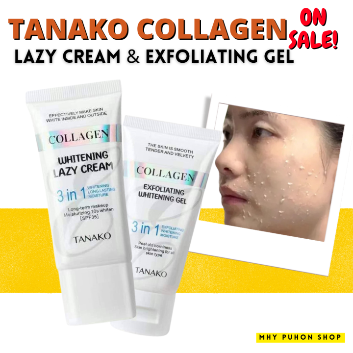 TANAKO Collagen 3in1 Facial Body Scrub Exfoliating Gel Whitening Skin ...