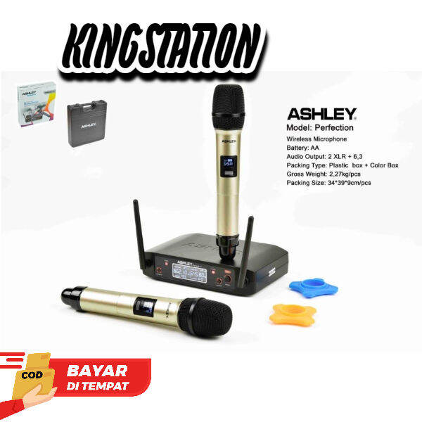 MIC ASHLEY PERFECTION MICROPHONE WIRELESS 2BH MIC PEGANG ORIGINAL ...