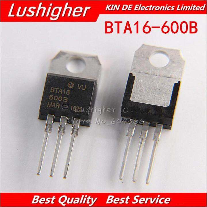 10 Buah BTA16-600B TO-220 BTA16-600 TO220 BTA16 600V 16A TRIACS Baru ...