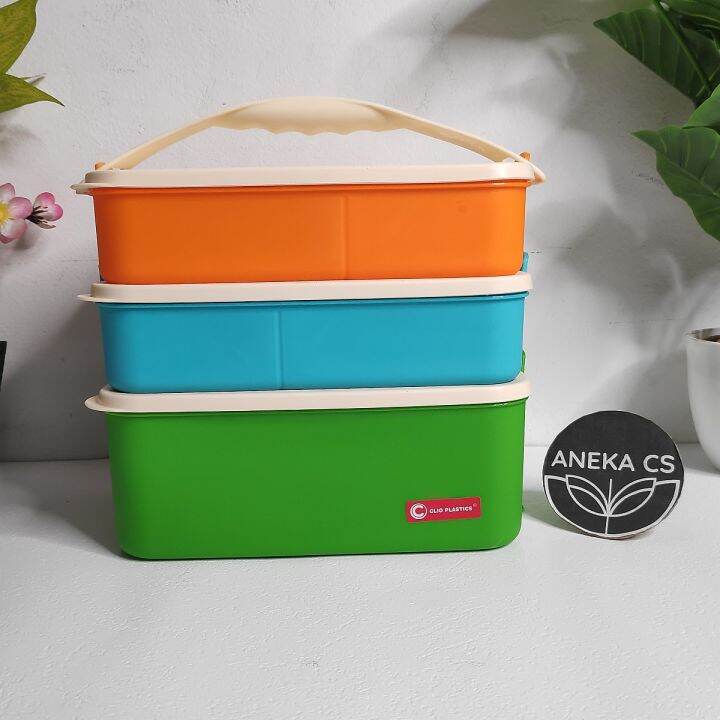 Rantang Susun Plastik - Rantang Plastik - Rantang 3 Susun - Okaya 2S1M ...
