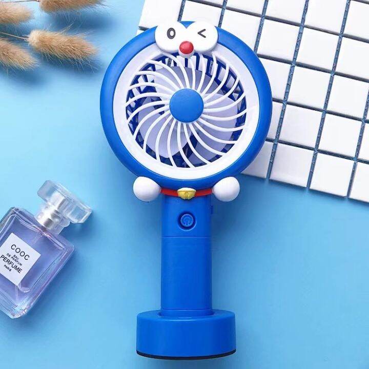 Mini cartoon light fan Handheld Fan Rechargeable Hand Fan USB Mini ...