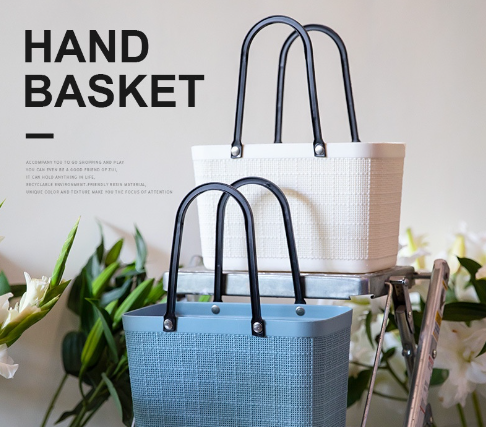 YES Hand Basket Plastic Shopping Bag Picnic Basket Storage Organizer ...