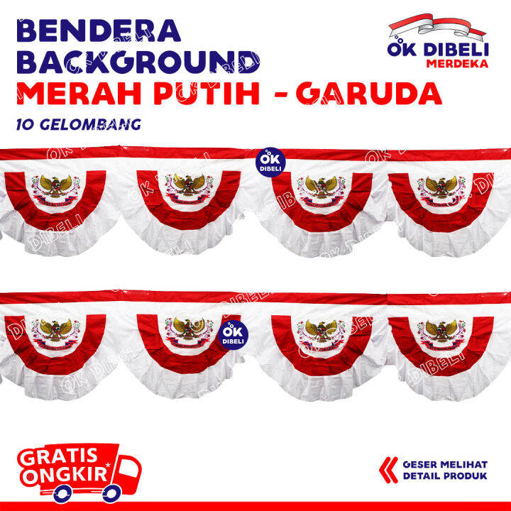 Backdrop Bendera Merah Putih Bendera Panjang Indonesia Raya Desain ...
