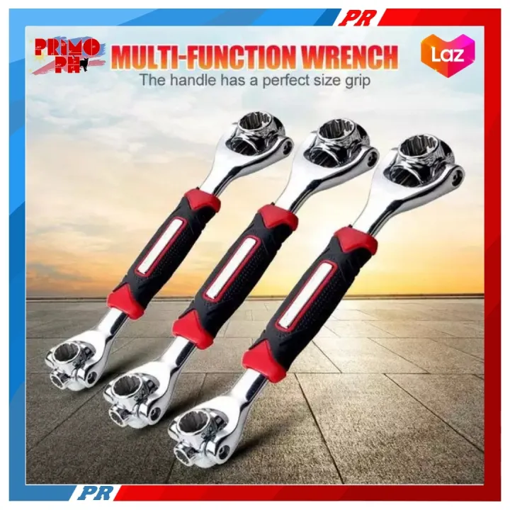 SET OF 3 Tiger Wrench Professional Multi Socket Wrench 48 Tools In One ...