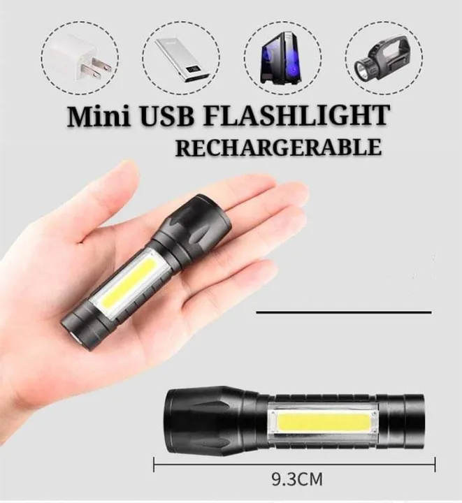 HAPPY GOGO XPE+Police Cree Mini LED Built-in Battery Flashlight ...