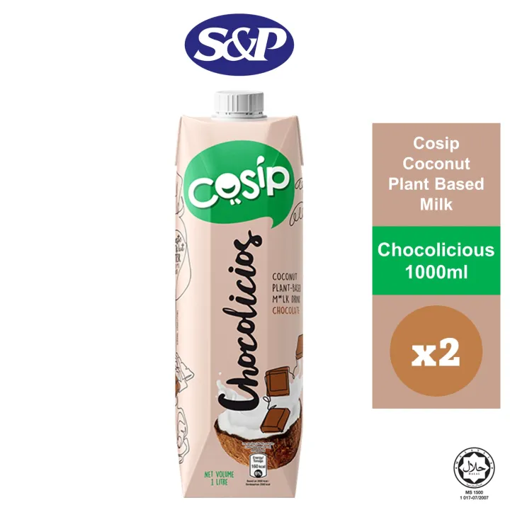 Cosip Coconut Chocolicious Plant Based Milk (1L/ 1000ml) x2 | Lazada
