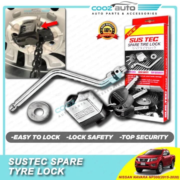 Nissan Navara NP300 2015 - 2020 SUSTEC Spare Tire Wheel Lock Anti-Theft ...