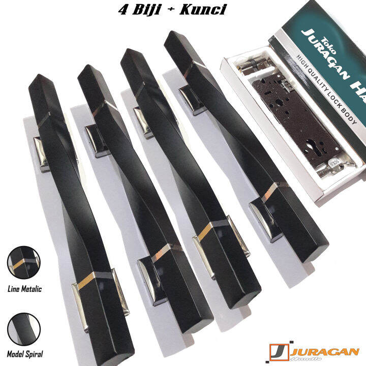 Handle Set Kunci Minimalis 35 cm - Gagang Pintu 4 dan Body Kunci Besi ...