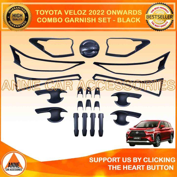 Toyota Veloz 2022 2023 Onwards Model Black Garnish Cover / Garnish Set ...