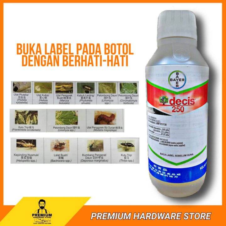 BAYER Decis 250 1 Liter Deltamethrin 2.8% Insecticide Racun Serangga ...