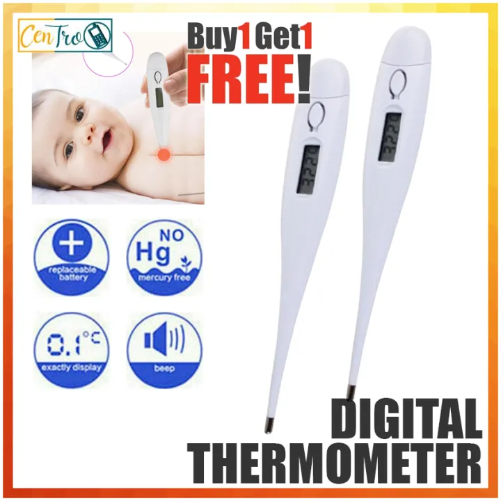 BUY 1 TAKE 1 Digital Thermometer with Beeper LCD Display for Adults and ...