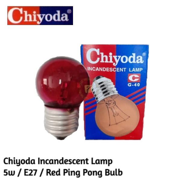 CHIYODA - 5W Incandescent Lamp RED Ping Pong Bulb | Lazada