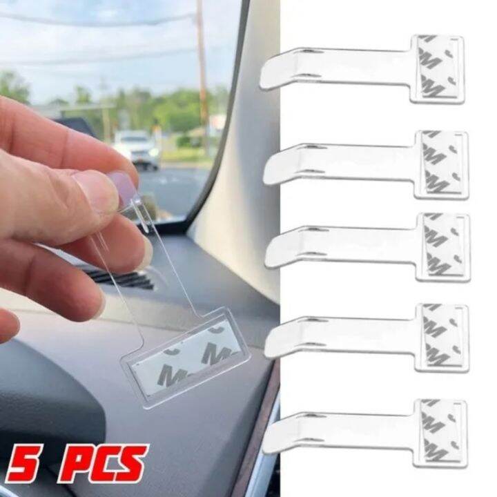 5pcs Car Parking Ticket Clip Auto Fastener Card Bill Holder Mount ...