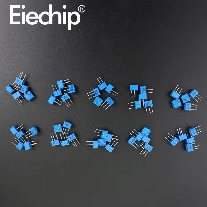 20 PCS 3362P Series Multi-Turn Trimmer Potentiometer Variable Resistor ...
