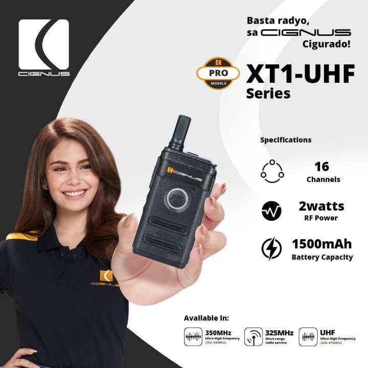 Cignus XT1 UHF 2watts Mini Portable Handheld Radio | Lazada PH