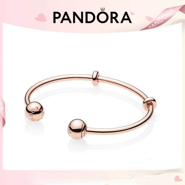 สร้อยข้อมือเปิดแพนดอร่าโรสโกลด์ Pandoraˉ Rose Gold Bracelet Pandoraˉ ...