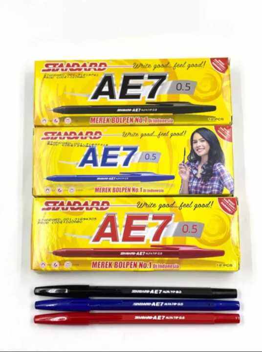 [1 Pack/12 Pcs] PULPEN Standard AE7 Alfa Tip 0.5 | Lazada Indonesia
