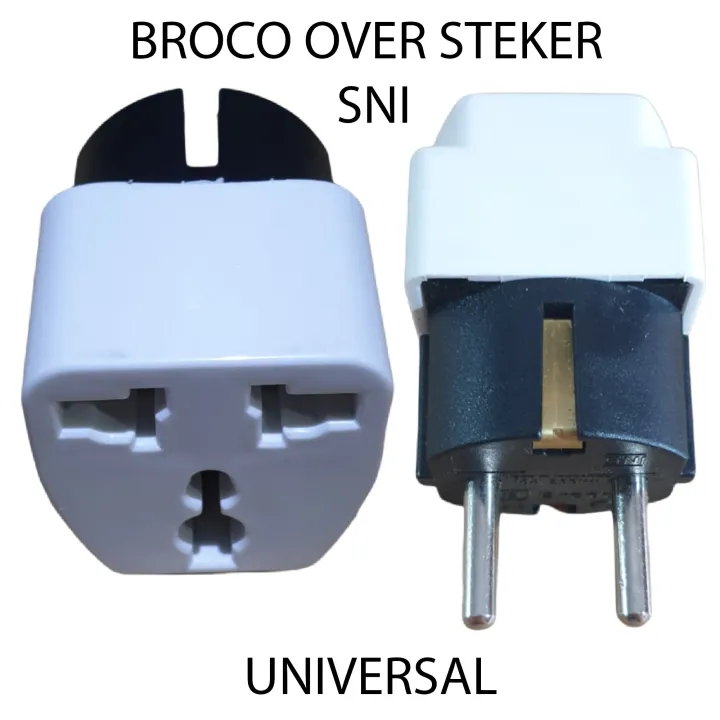 OVER STEKER UNIVERSAL BROCO 10A / CONVERTER COLOKAN KAKI 3 KE KAKI 2 ...