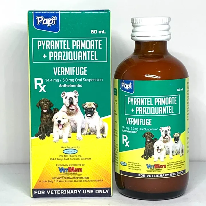 [FCR AGRIVET] Papi Vermifuge Suspension 60ml for Pets / Vitamins for ...